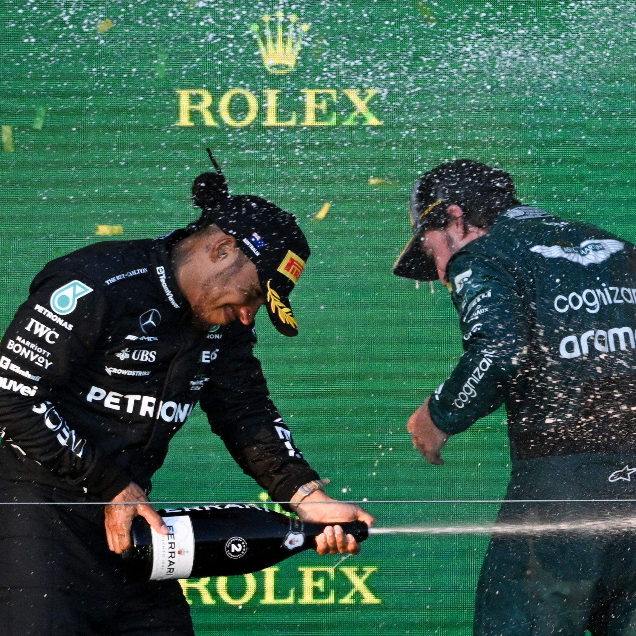 New wine on podium at F1 races New wine on podium at F1 races